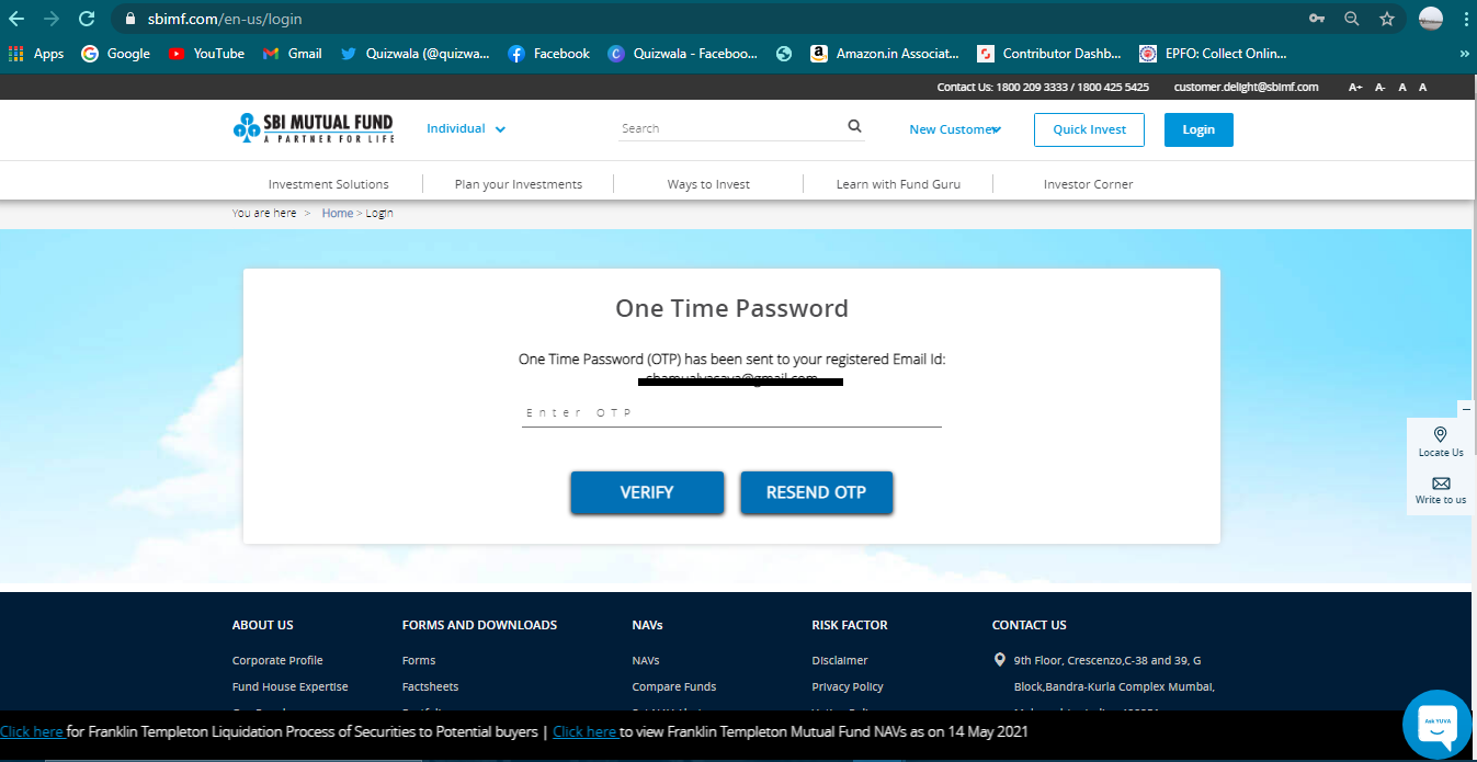 How to create new user in sbi mutual fund by website - M F Desk